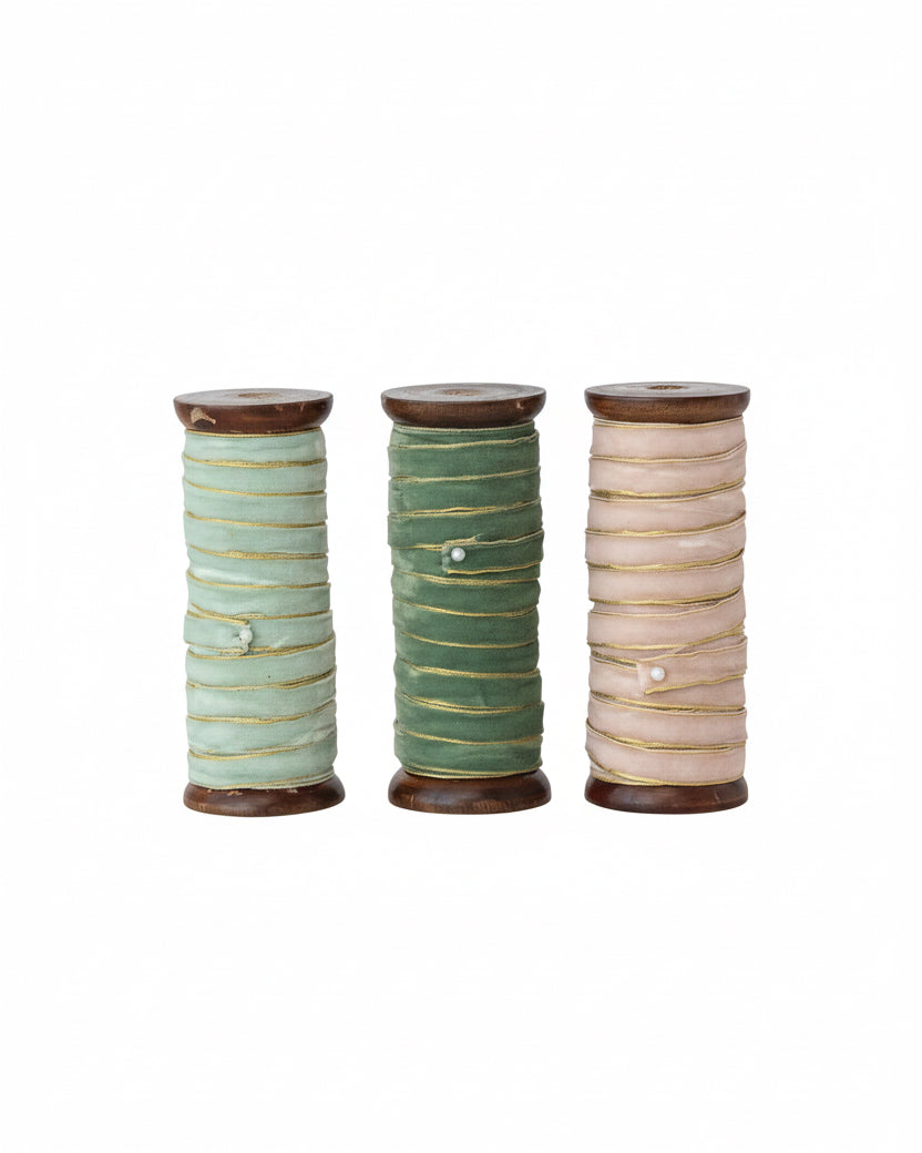 Velvet Ribbon with Metallic Edge 10 yards – Marrs Mercantile, LLC